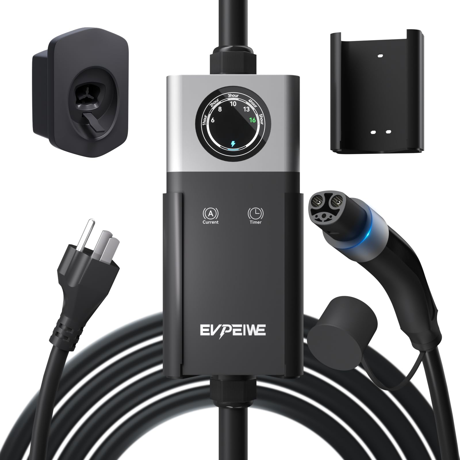 Amazon.com: EVPEIWE 25ft Level 1 EV Charger for Tesla, 110V 16A ...