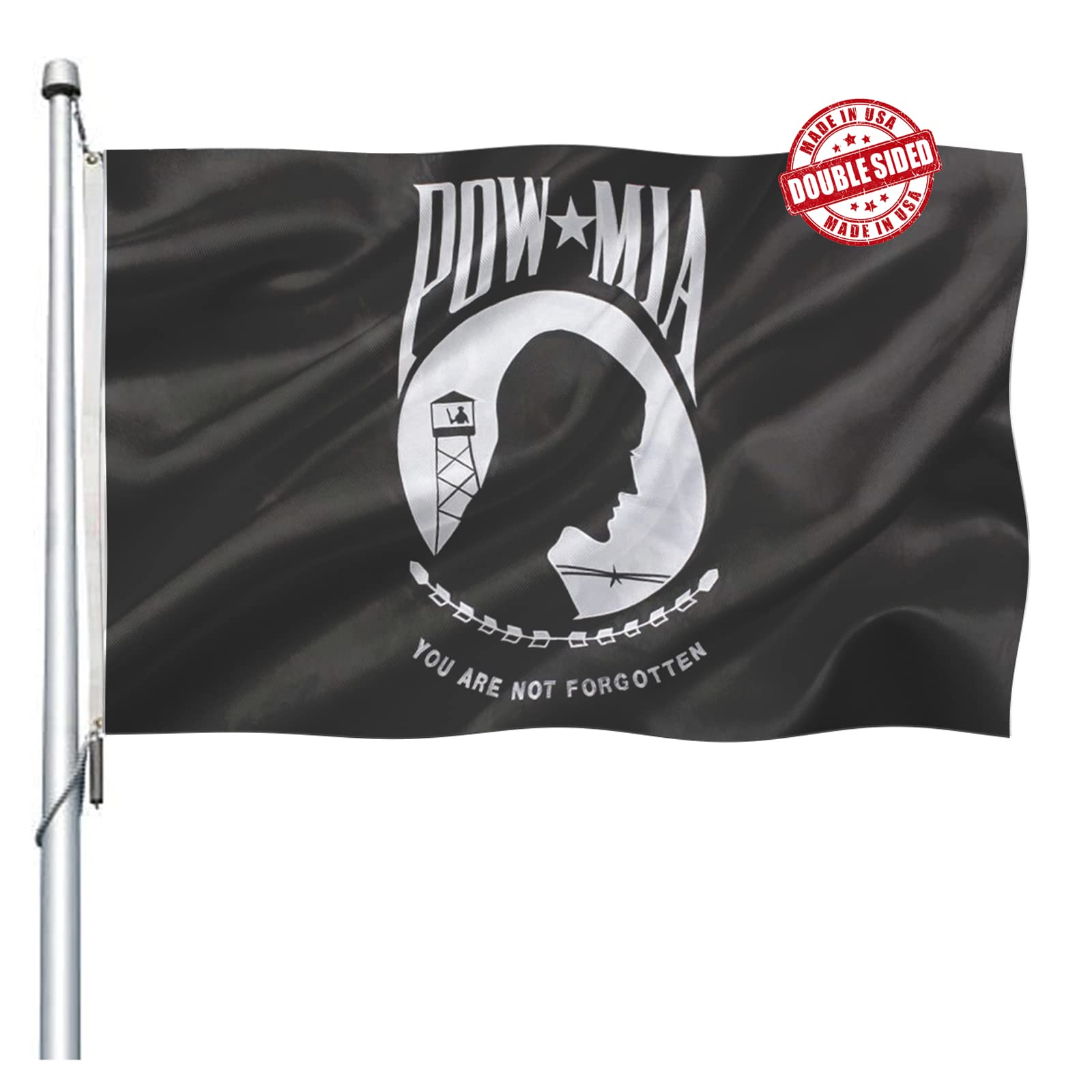 Amazon.com : Gmeitoey Double Sided Pow Mia Flag 3x5 Outdoor- Heavy Duty ...