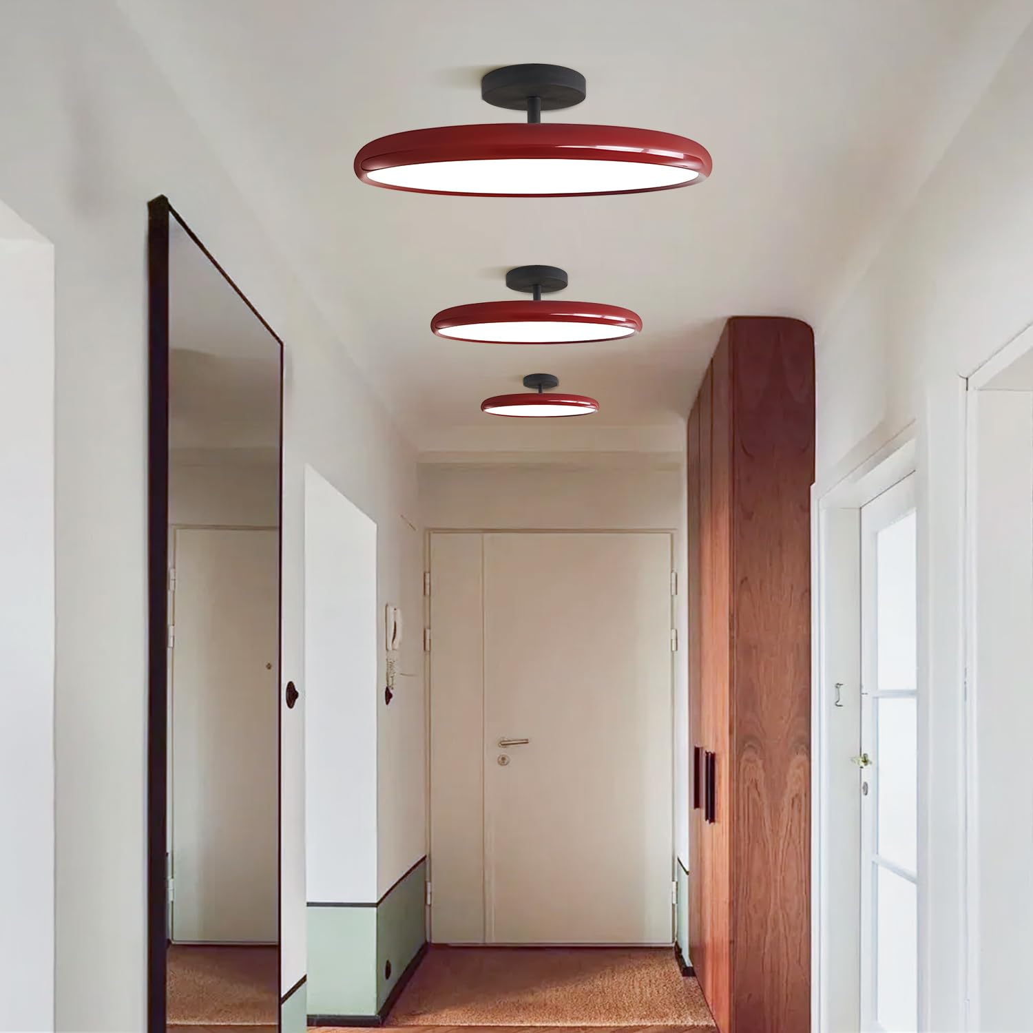 Snapklik.com : Lighting Modern Red Ceiling Light Fixture 1-Light ...