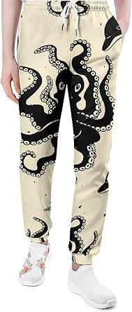 Amazon.com: Octopus and Dolphin Men's Sweatpants Bottom Joggers with ...