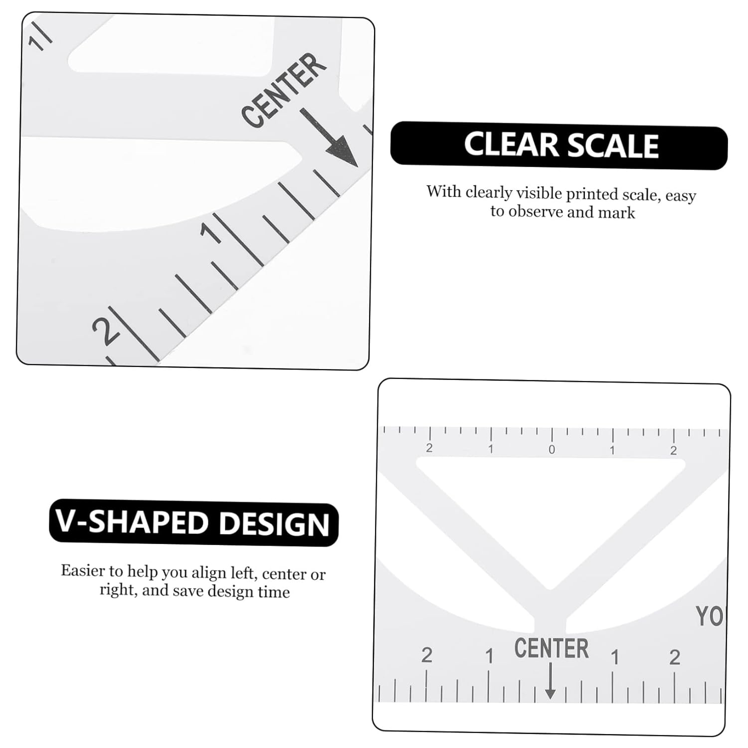 EXCEART 1 T-Shirt Guide Ruler Placement Ruler for Shirts T Shirt ...