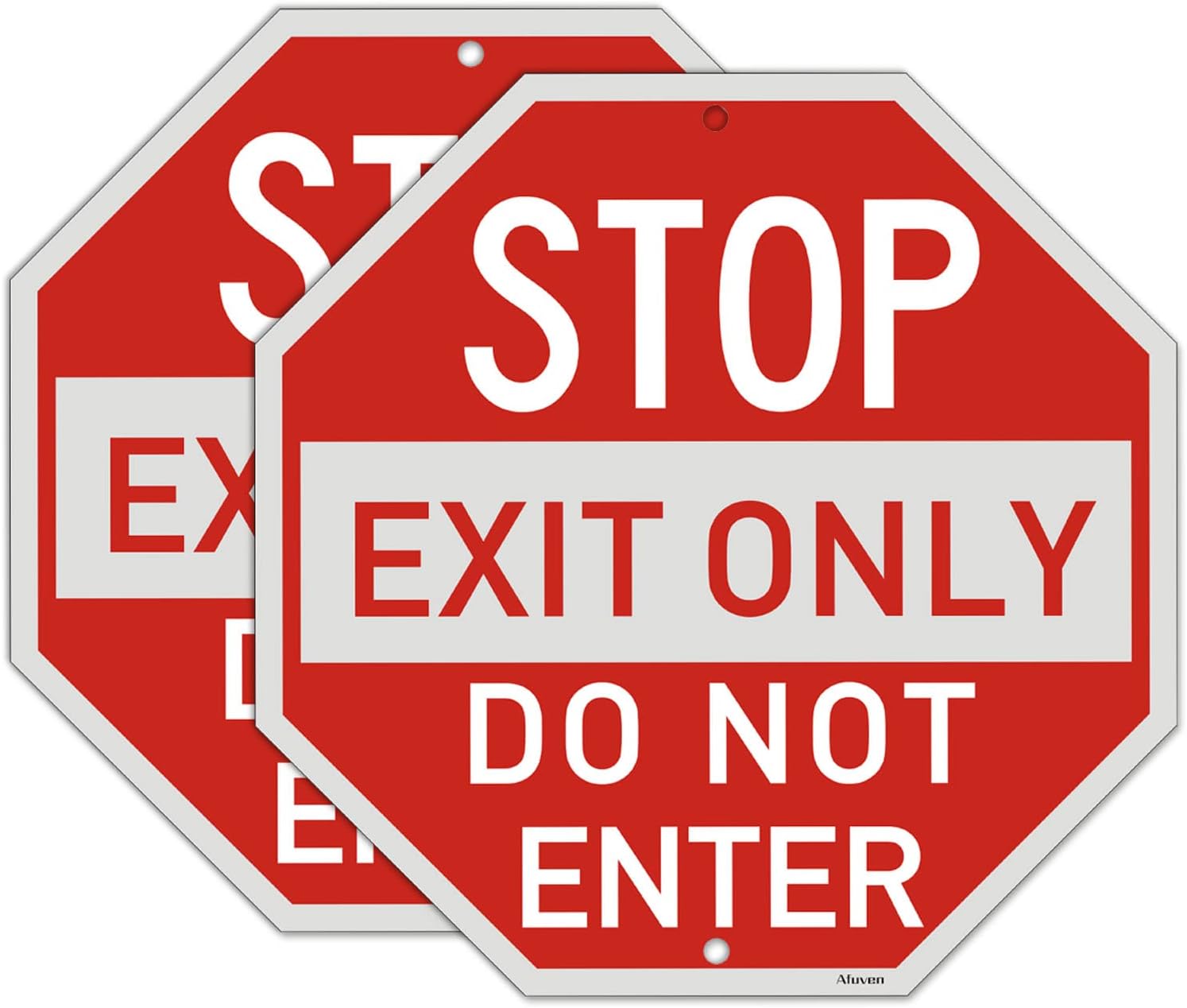 Amazon.com: 2-Pack Large Exit Only Do Not Enter Sign, 18"x 12" .04 ...
