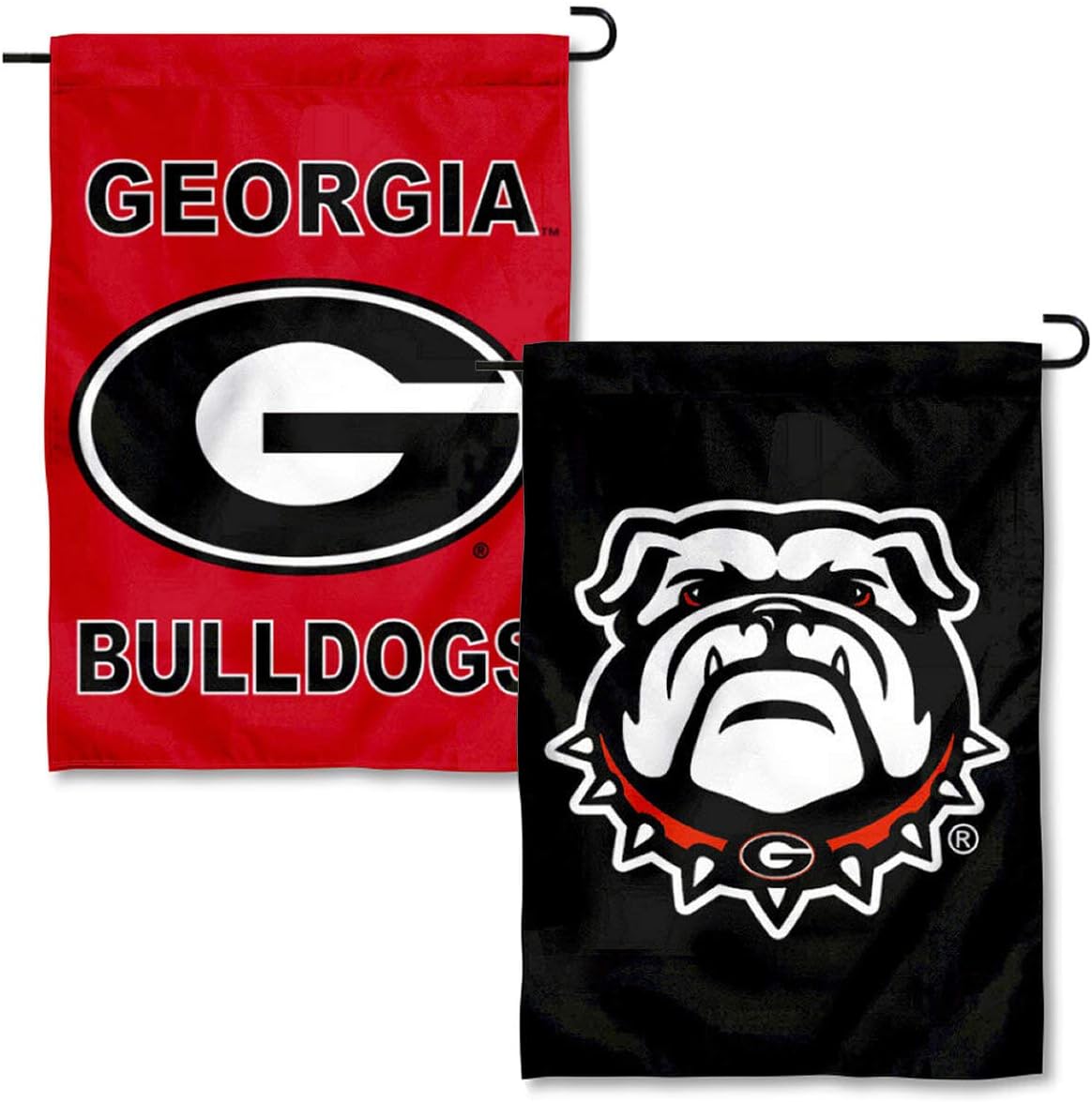 Amazon.com : College Flags & Banners Co. Georgia Bulldogs Double Logo ...