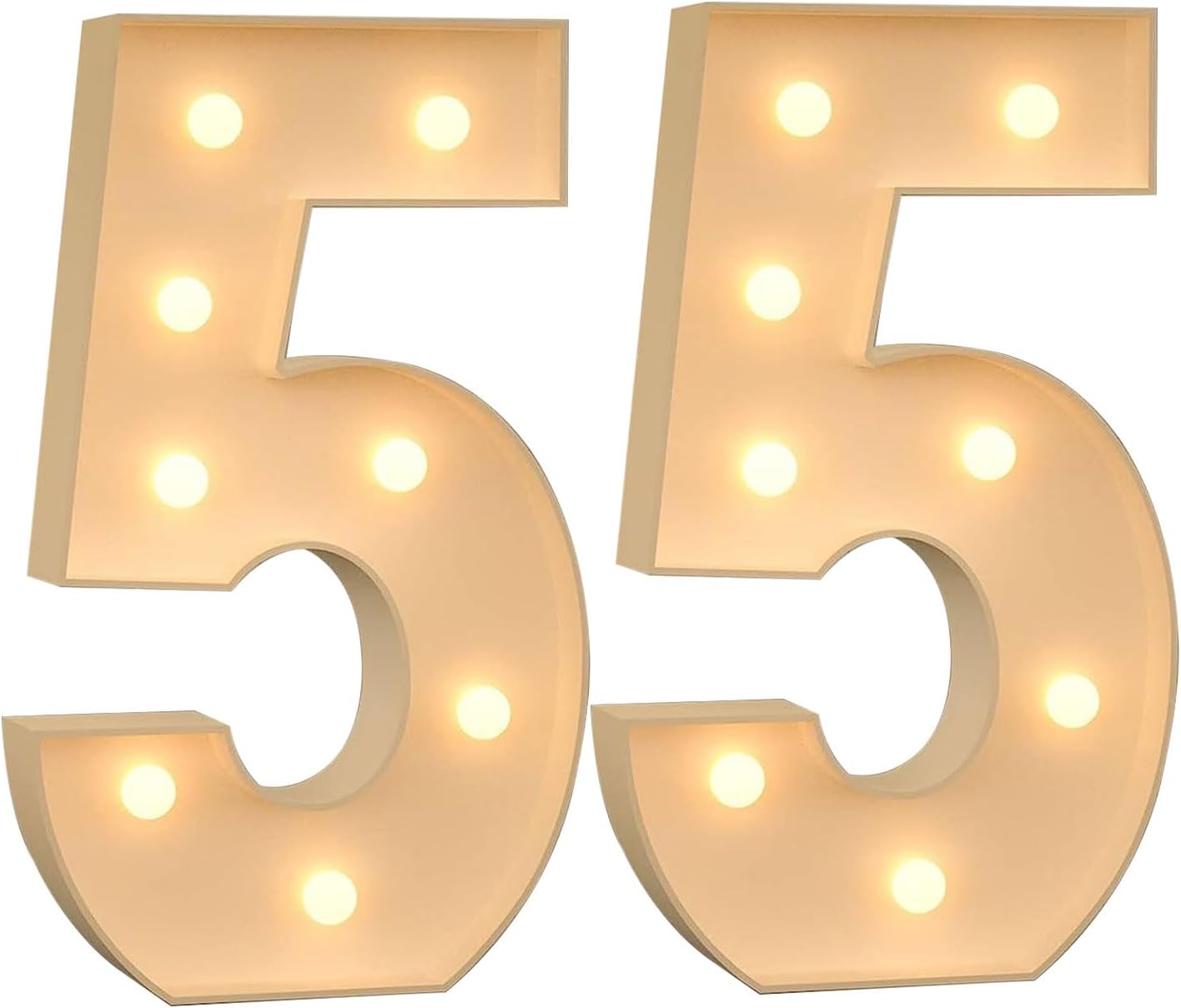 Amazon.com : Marquee Light Up Numbers 55 for Birthday Party Decoration ...