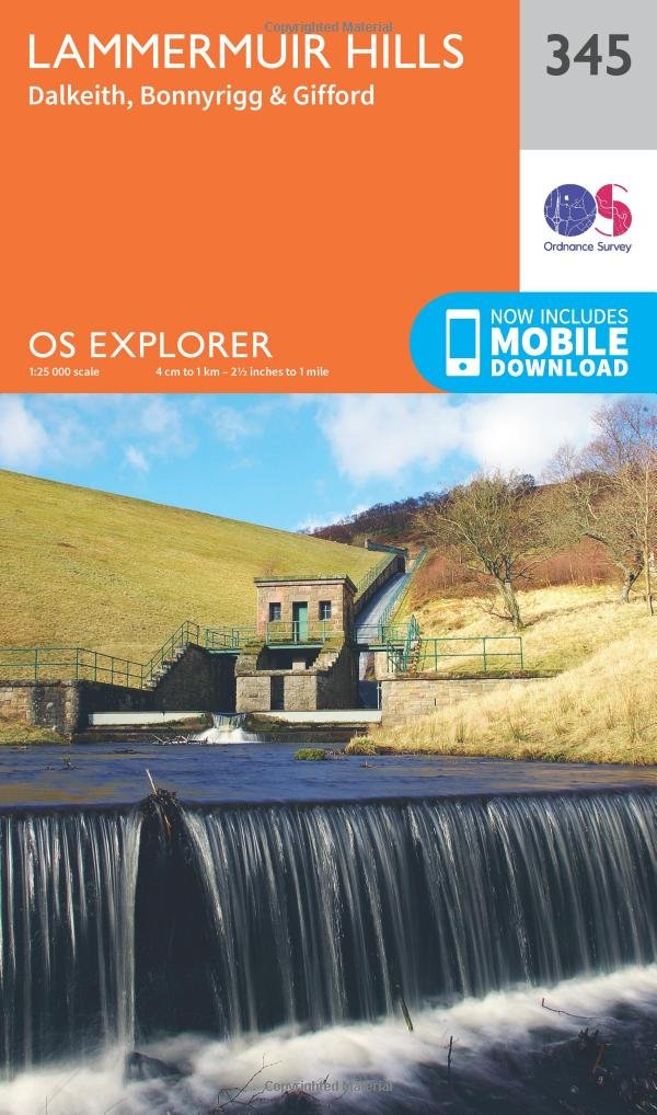 Lammermuir Hills Map | Dalkeith, Bonnyrigg & Gifford | Ordnance Survey ...