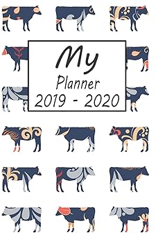 My Planner 2019 - 2020: Cow Pattern Weekly Planner 2019 - 2020: 24 ...