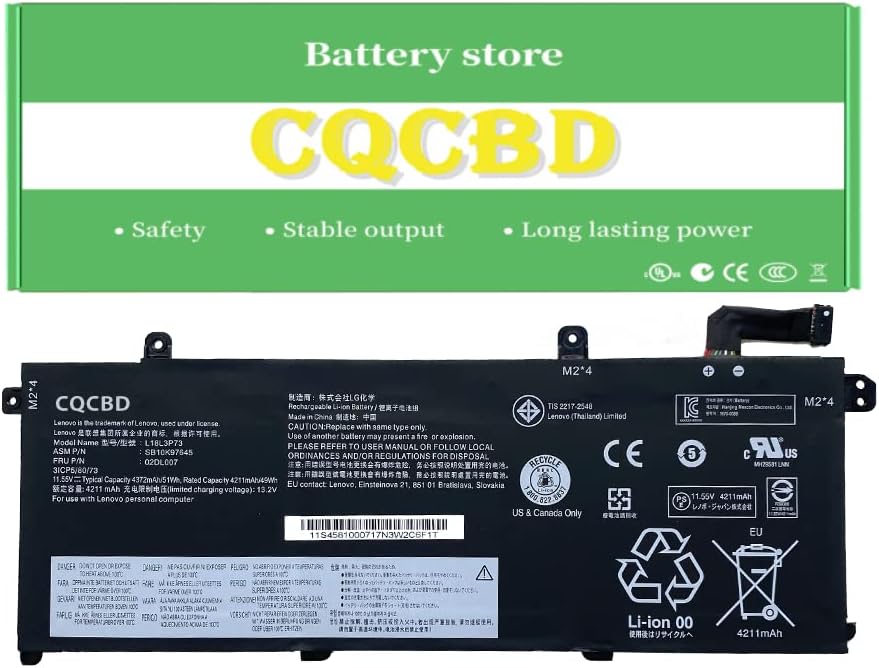 CQCQ L18M3P73 L18L3P73 L18M3P74 Battery for Lenovo ThinkPad T490 T495 ...