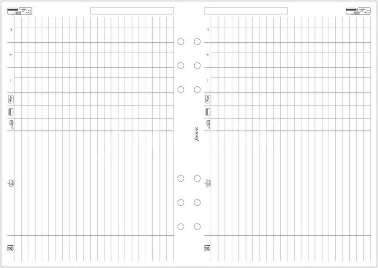 A5 Filofax Organiser Finances Insert Essentials Accessories Refill ...