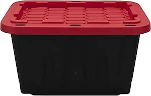 Amazon.com - CaytaS 12 Gallon Snap Lid Stackable Plastic Storage Bin ...