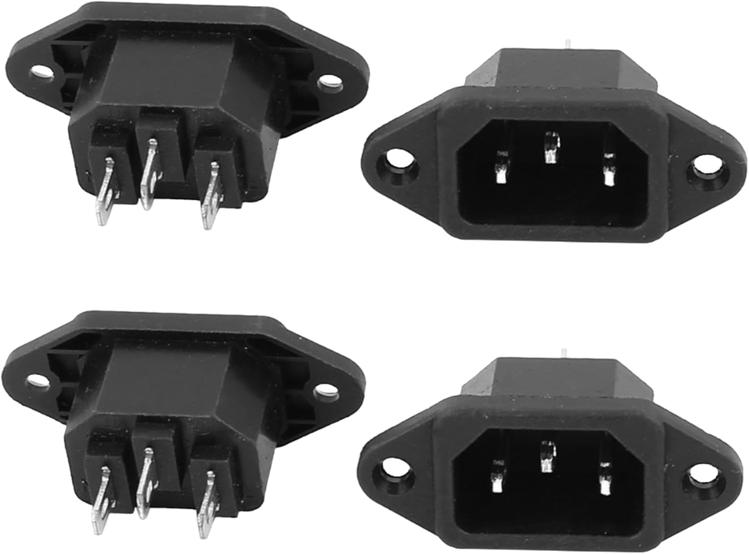 Amazon.com: JSADZKJ IEC320 C14 Panel Mount Adapter Plug C14 Male 3Pin ...