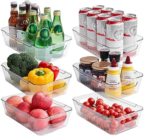 KICHLY Stackable Fridge Organisers - Set of 8 Storage Containers with ...