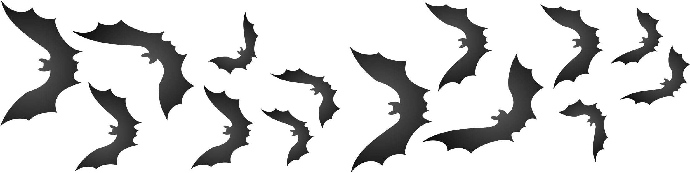 Amazon.com : Halloween Bat Border Stencil, 6 x 1.5 inch (S) - Scary ...