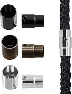 Amazon.com: Moicstiy 6mm Cord End Caps Bracelet Cord End Caps Locking ...