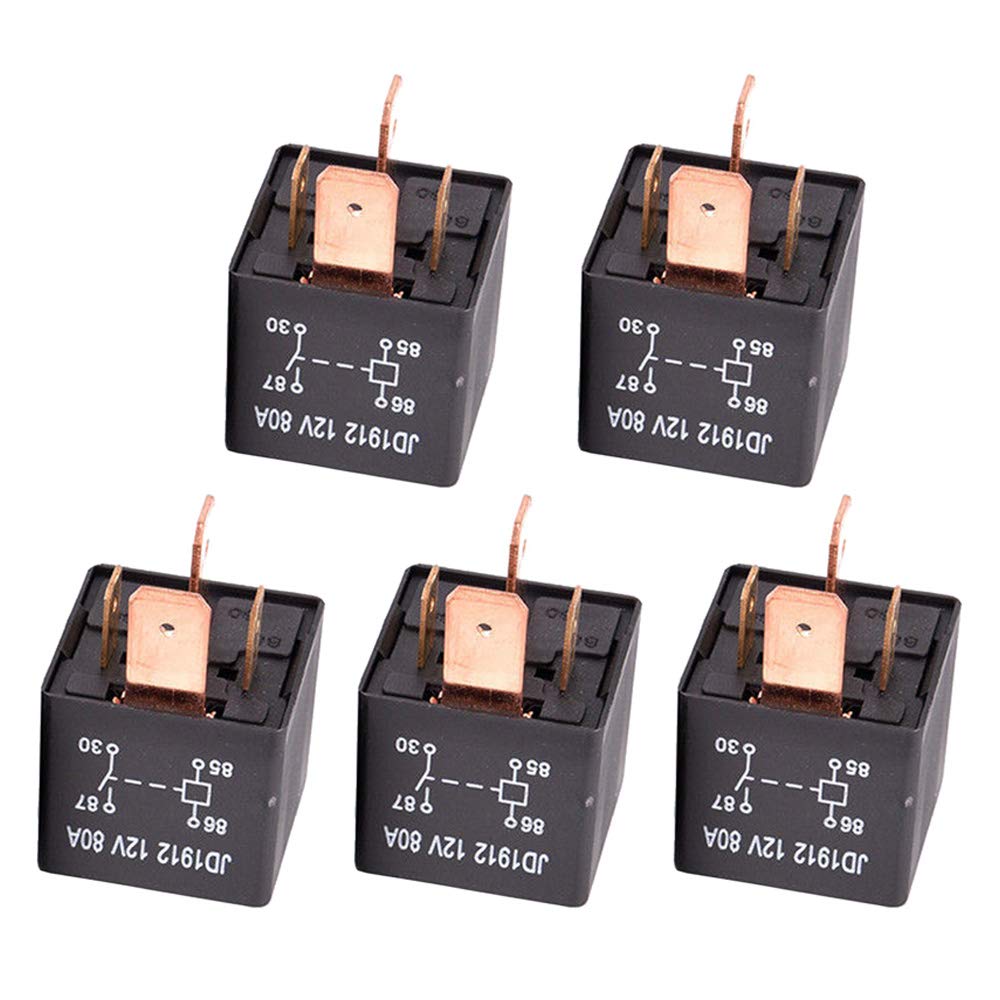 Amazon.com: ESUPPORT 5Pack Heavy Duty Car Automotive DC 12V 80A Relay ...