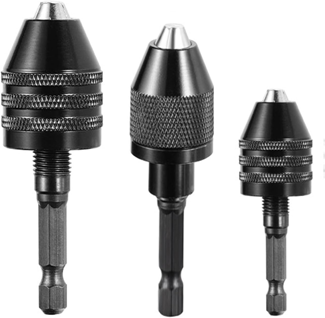 3 Pcs Hexagonal Shank Keyless Drill Chuck Adapter, Drill Chuck ...