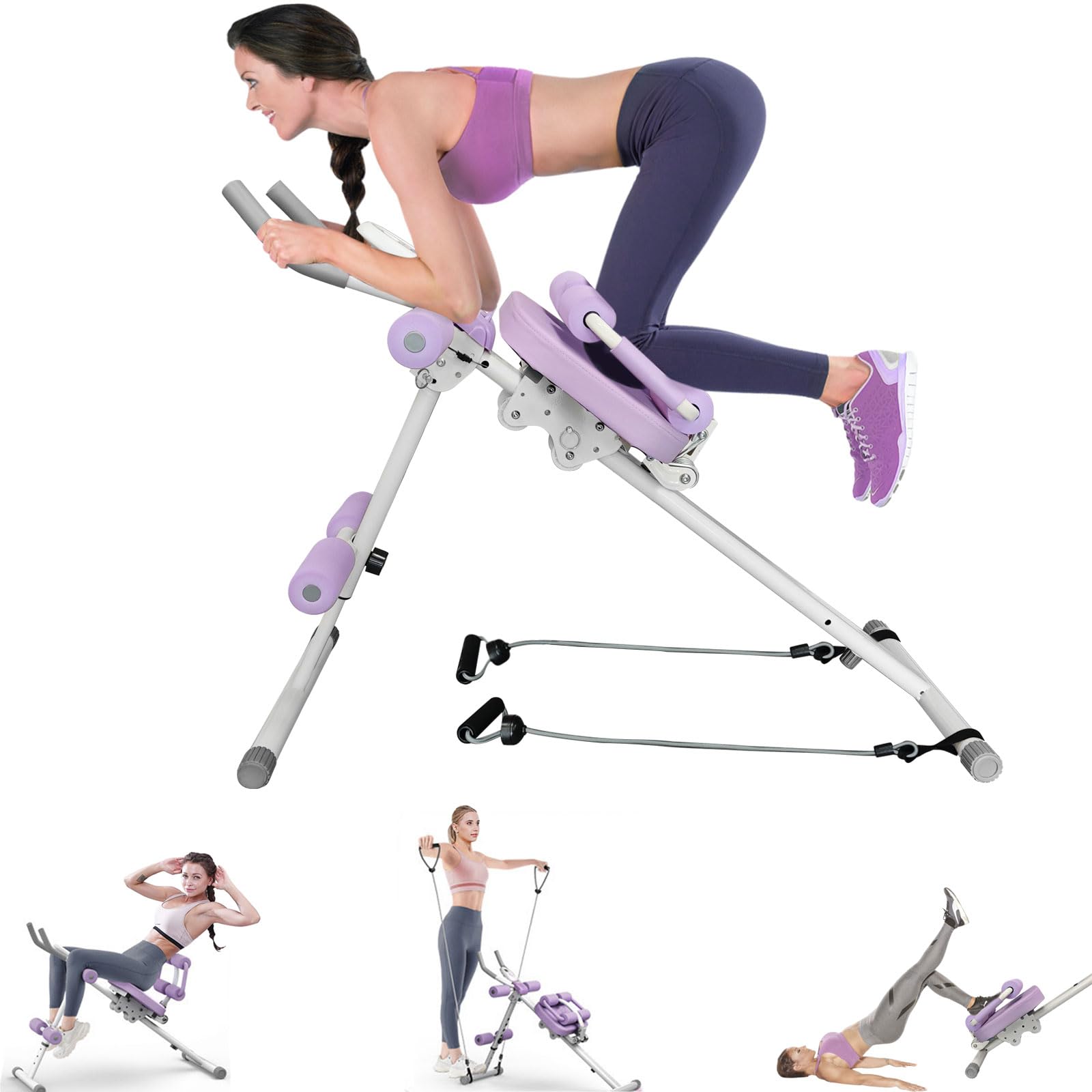 Amazon.com: Powerfeng Ab Machine for Stomach Workout: Adjustable Ab ...