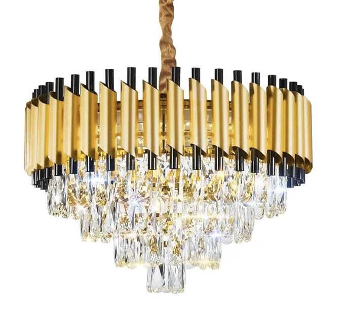 Buy Fioca Modern Diamond Cut k9 Crystal Chandelier with Alloy Metal ...