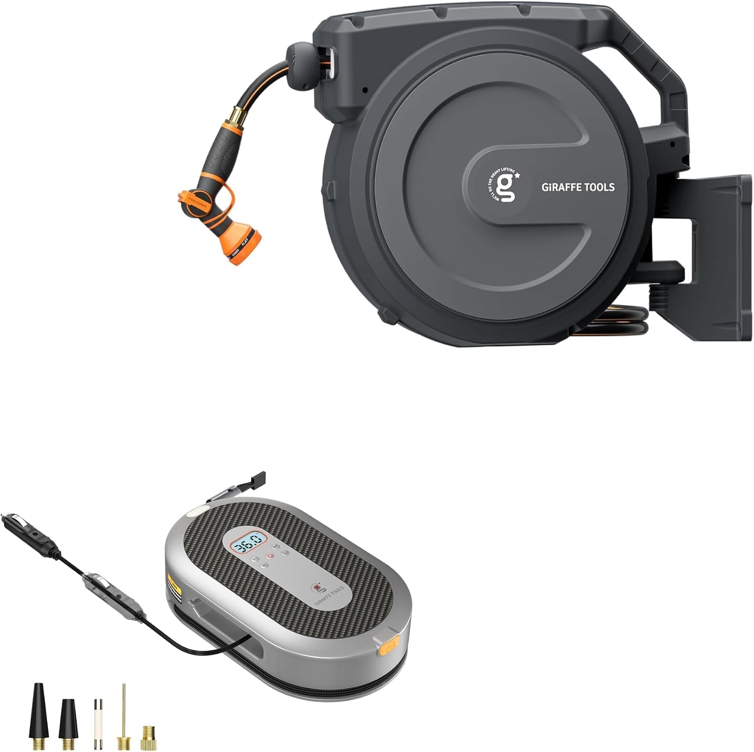 Amazon.com: Giraffe Tools Retractable Tire Inflator Portable Air ...