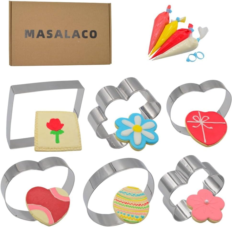 Amazon.com: MASALACO Metal Cookie Cutter Machine 6-piece set, Equipped ...