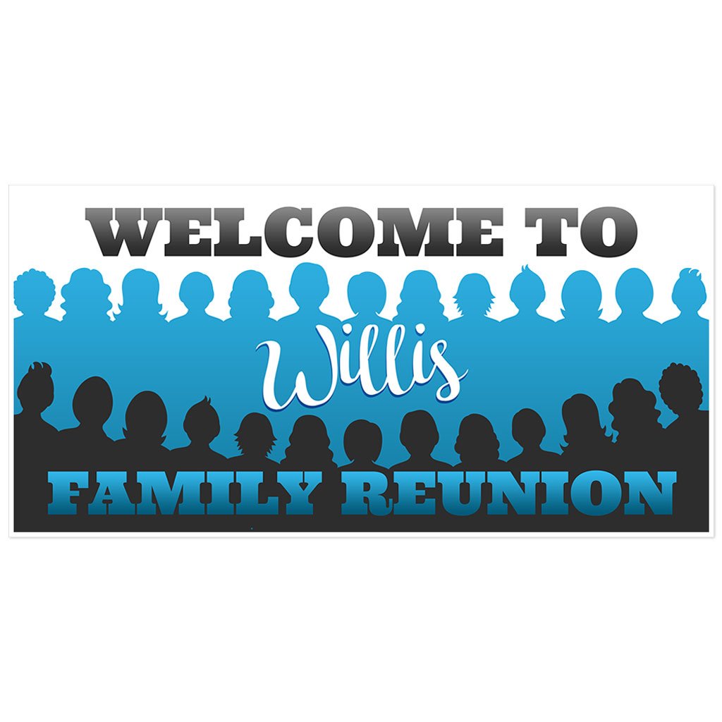 Amazon.com: Welcome to Family Reunion Banner Personalized Backdrop ...