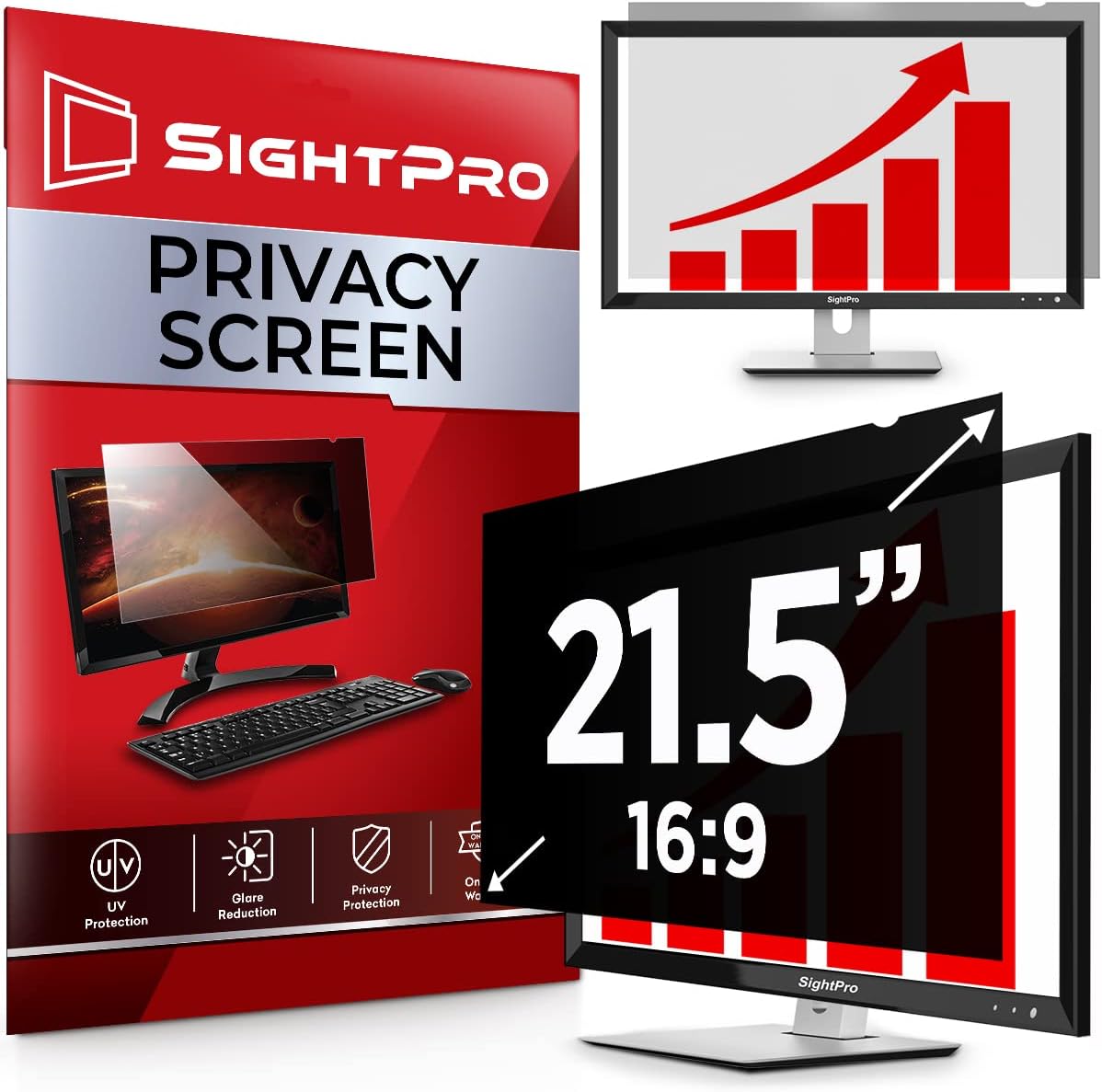 Amazon.com: SightPro 21.5 Inch 16:9 Computer Privacy Screen Filter for ...