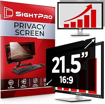 Amazon.com: SightPro 21.5 Inch 16:9 Computer Privacy Screen Filter for ...
