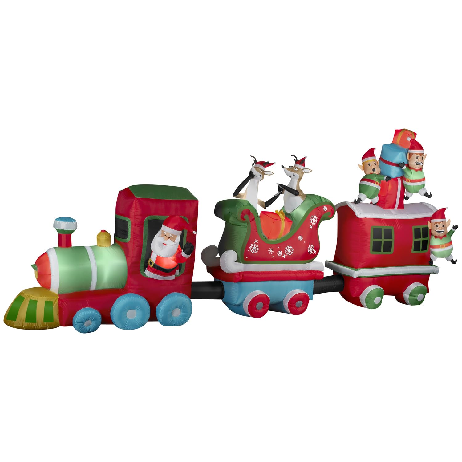 Amazon.com: Gemmy Colossal Christmas Inflatable Train, 6.5 ft Tall ...