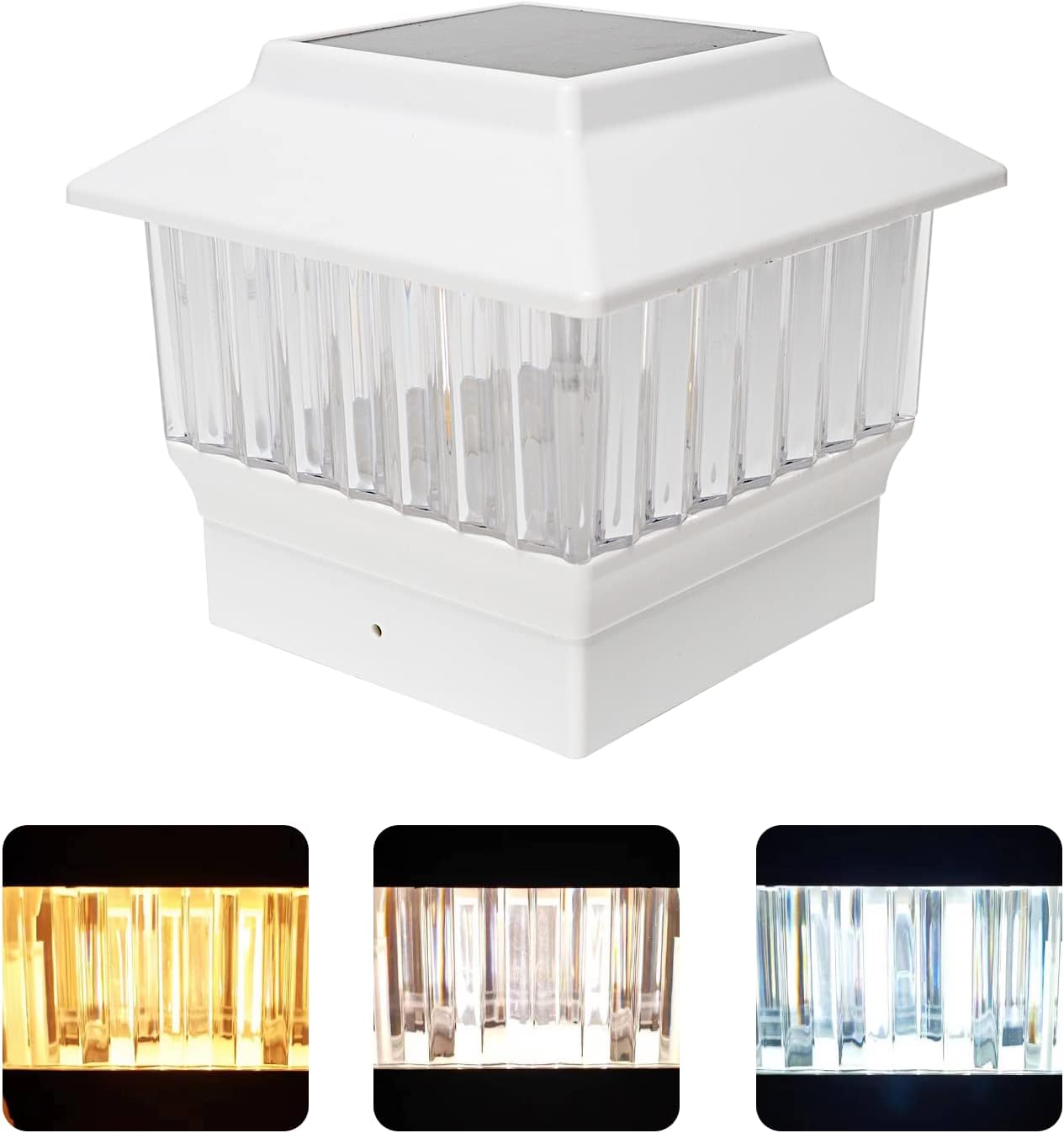 ONLSITY 50 Lumen Solar Post Lights fit True 3.5"x3.5" & 4"x4" Post ...