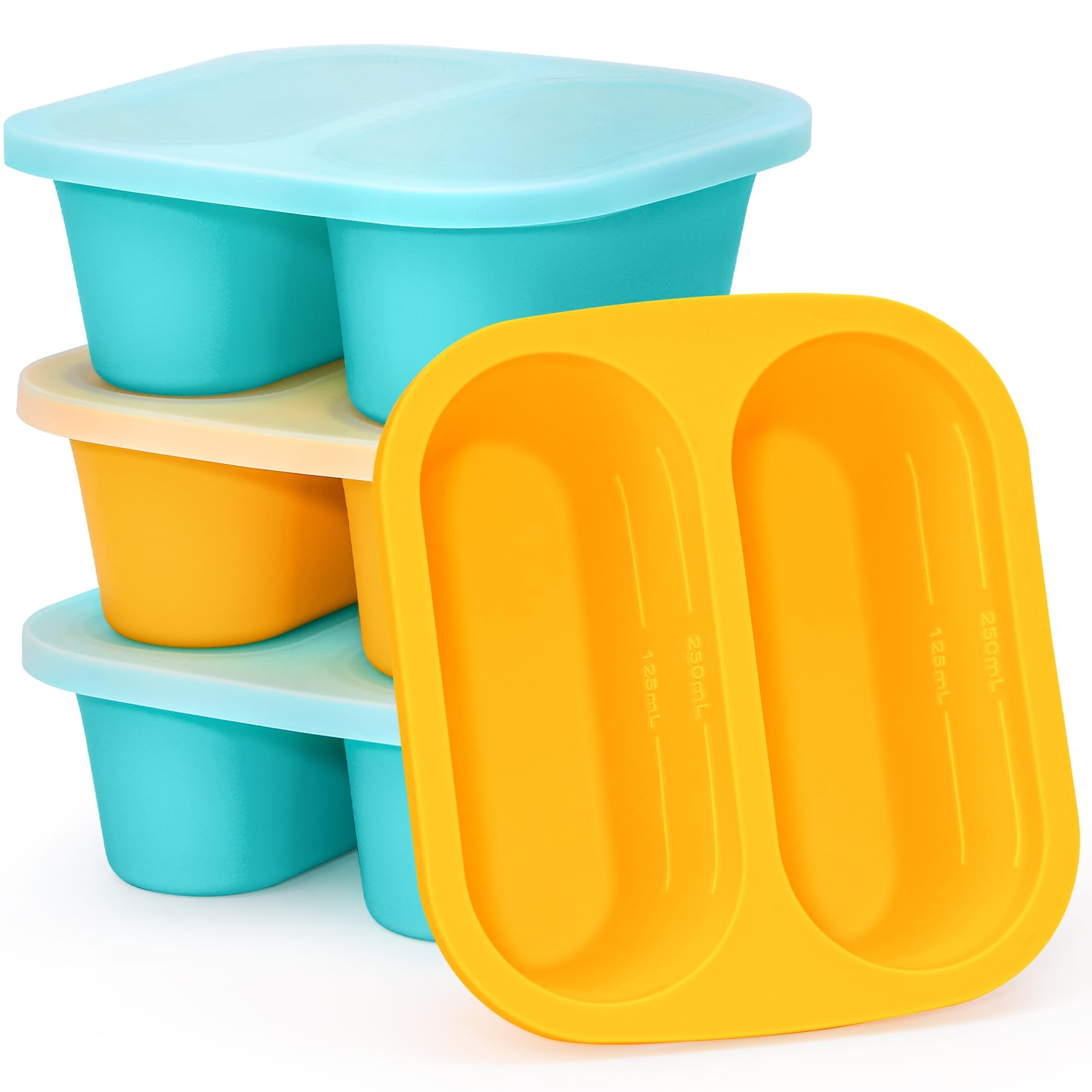 Amazon.com: Mossime Silicone Soup Freezer Molds: 1 Cup Silicone Freezer ...