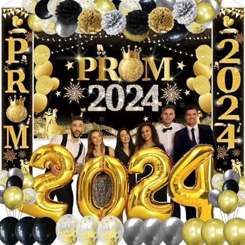 Amazon.com: Kinlop 22 Pcs Prom 2024 Graduation Decorations Send off ...
