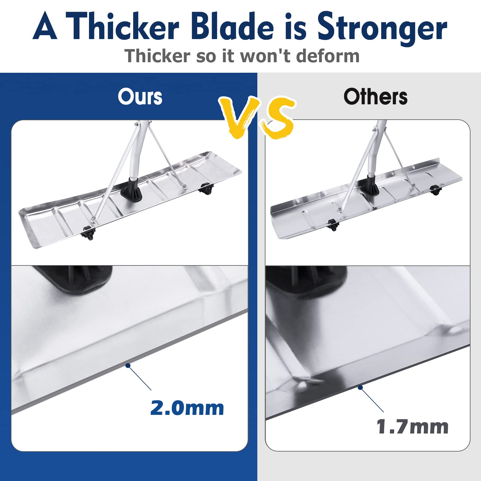 Scratch Free Snow Roof Rake with Wheels for Snow Removal, 4.78â€™-19 ...