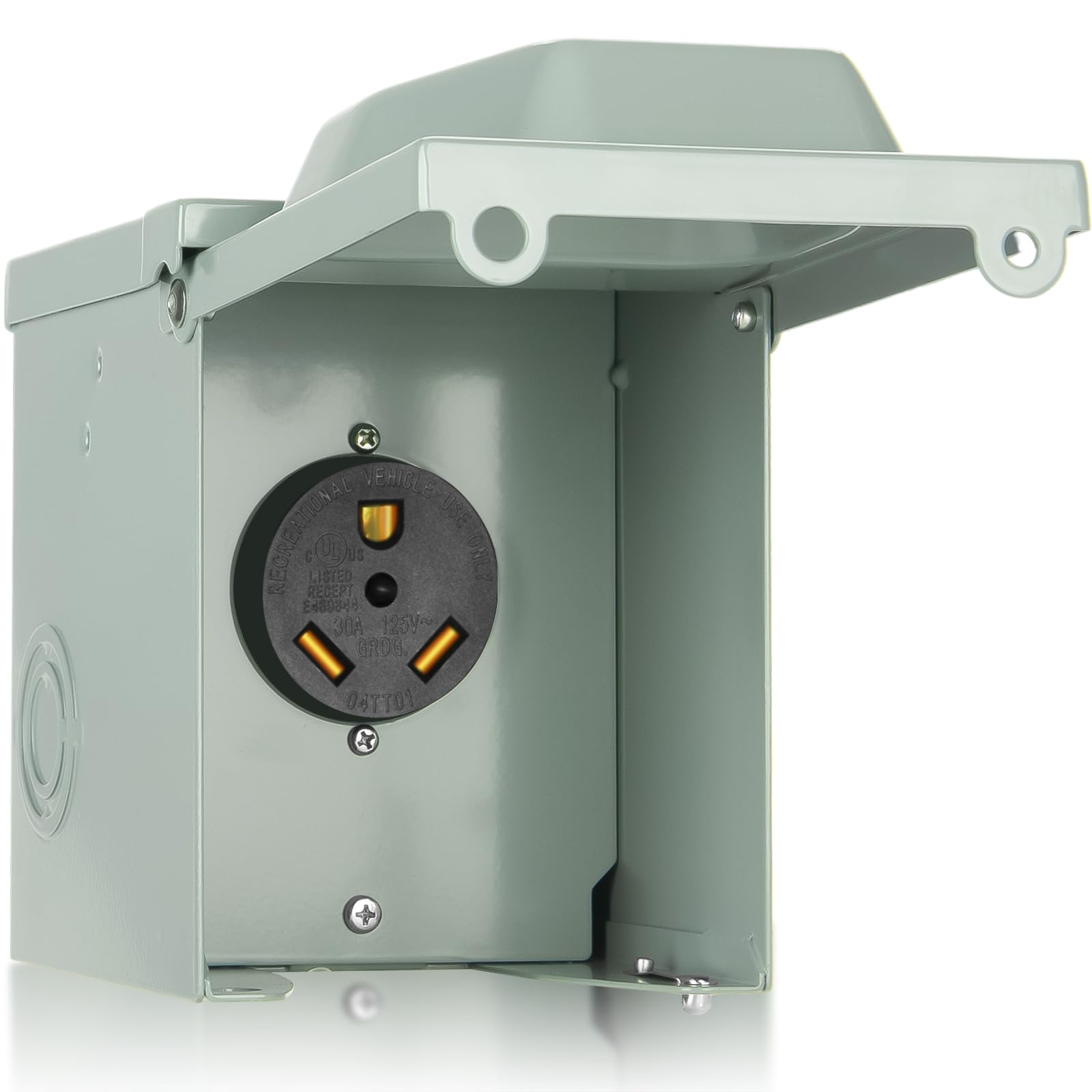 30 Amp RV Power Outlet Box, Nema TT-30R 125V RV Outdoor Panel Enclosed ...