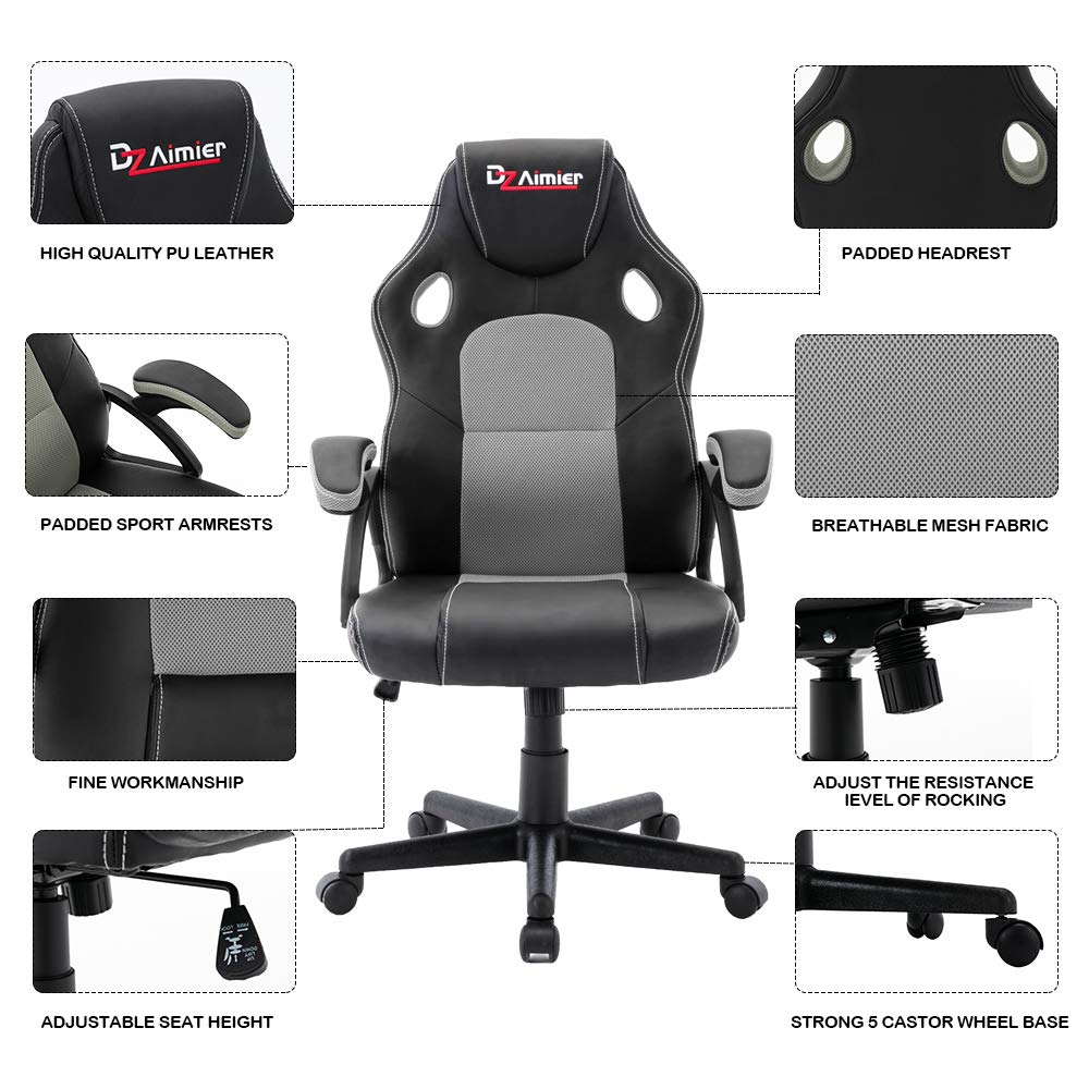 Buy DZ Aimier Office Chair, Gaming Chair Racing Style Office Swivel ...