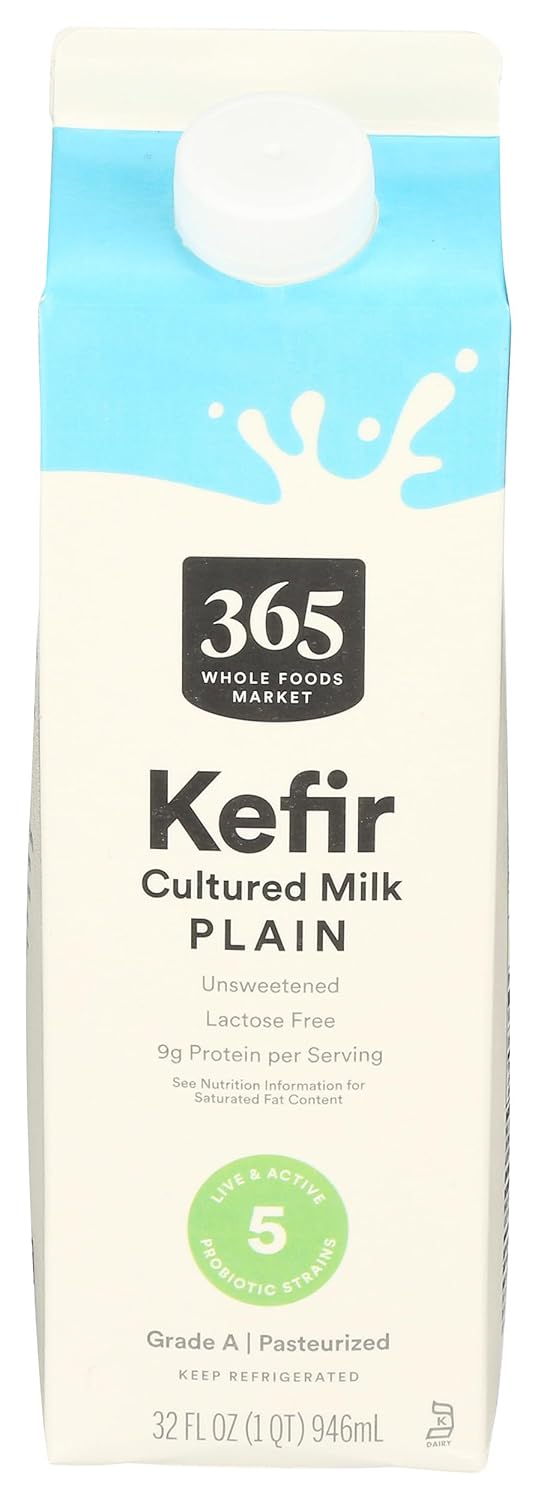 Amazon.com: 365 by Whole Foods Market Plain Kefir, 32 FZ : Grocery ...