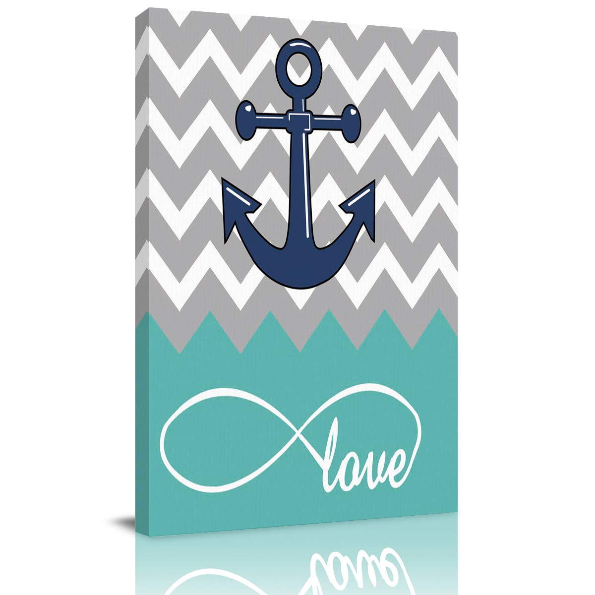 Anchor Chevron Nail Design