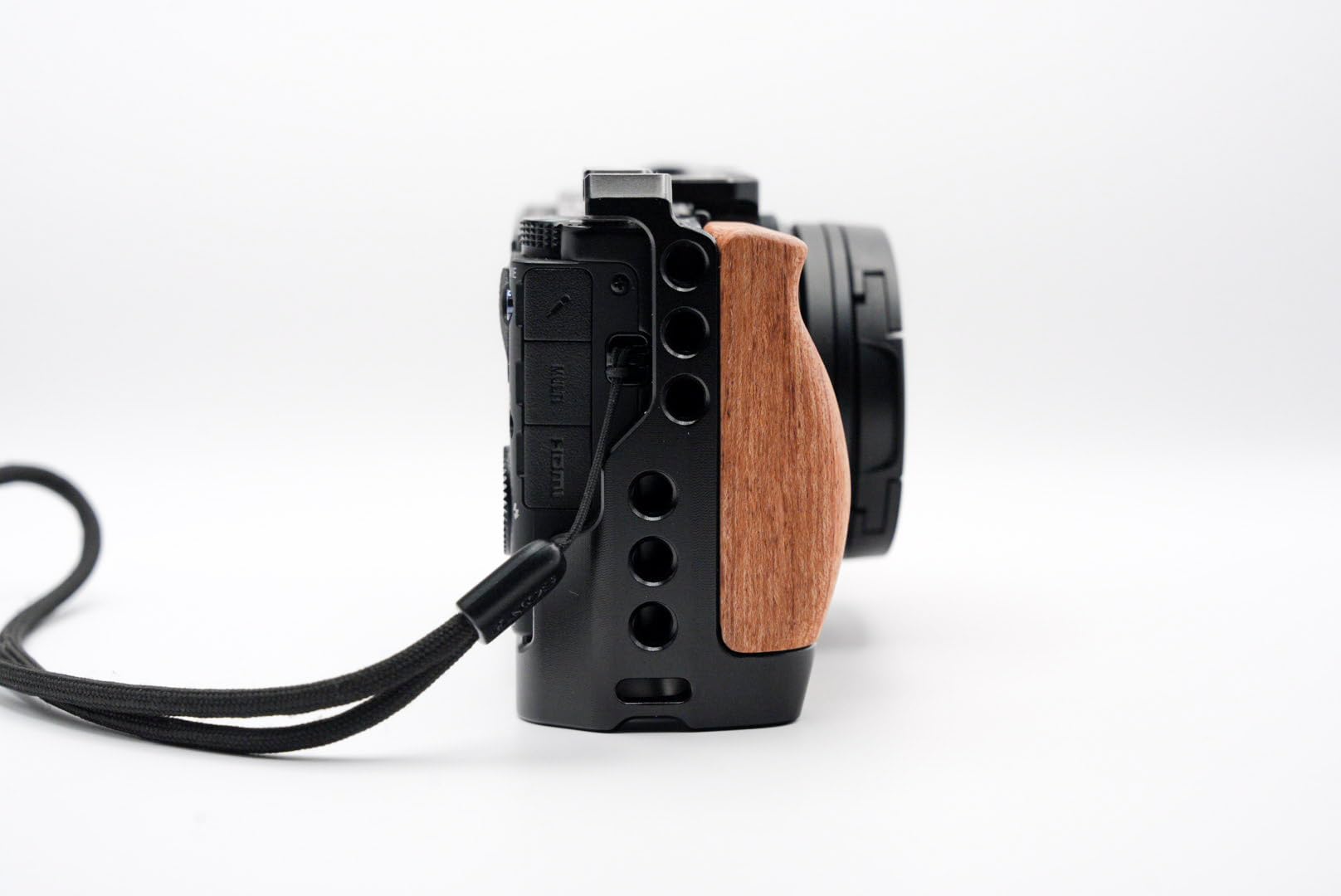 SMALLRIG RX100 VI/VII Vlog Camera Cage, Cage with Wooden Handle Grip ...