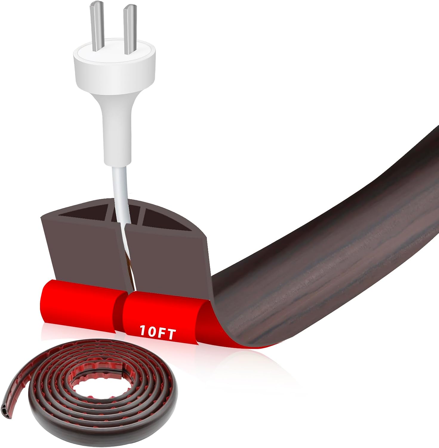 Amazon.com: Floor Cord Cover Cable Cavity Self Adhesive Cord Hider ...