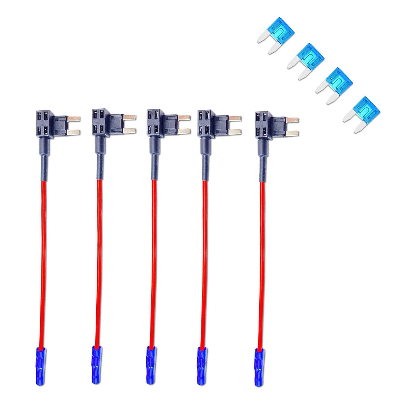 Amazon.com: dawfall 5 PCS Car Fuse Adapter, Mini Car Fuse Holder ...