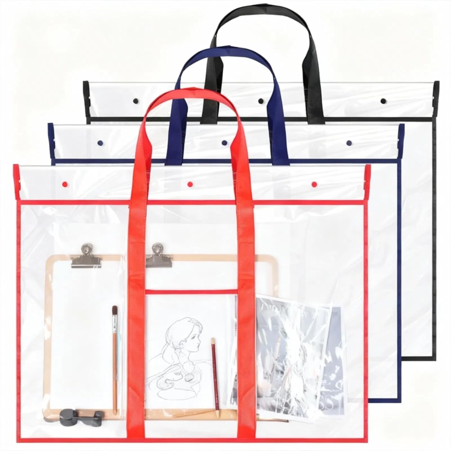 Amazon.com: 3 Pack Large Poster Storage Bag Bulletin Board Holder Art ...