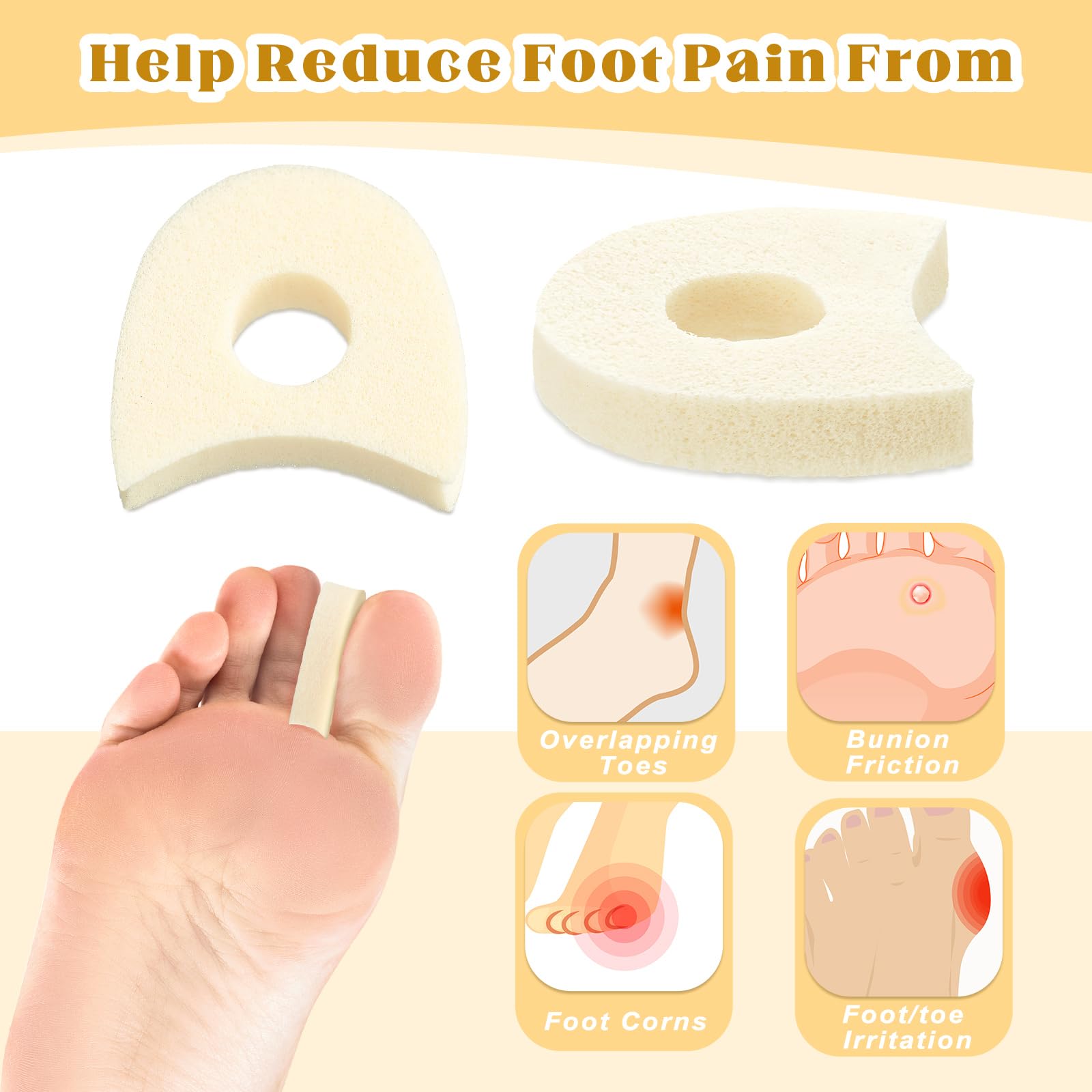 Snapklik.com : TrelaCo Foam Toe Separators Toe Spacers For Corn ...