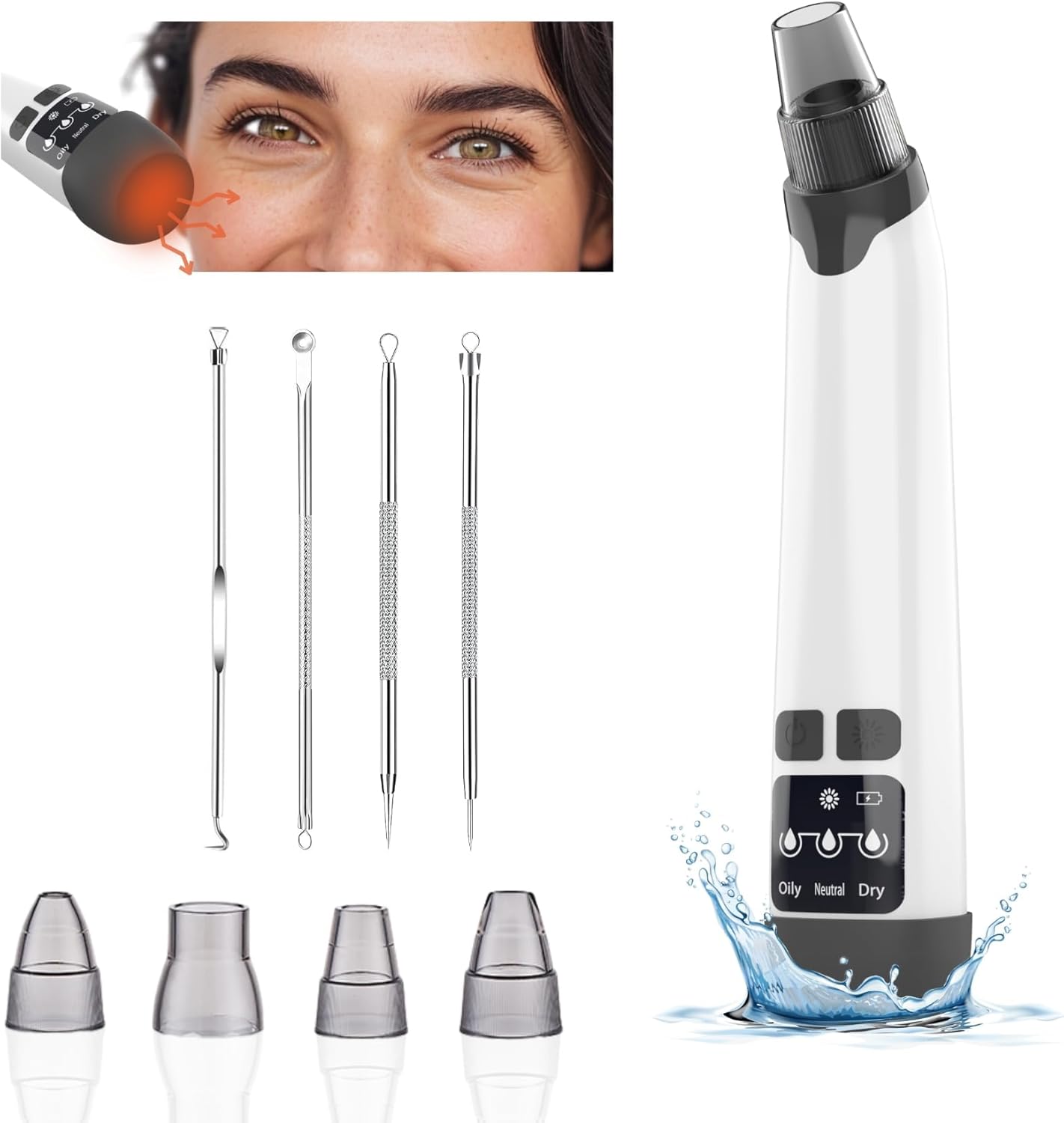 Amazon.com: Blackhead Remover Vacuum, Blackhead Extractor Pore Vacuum ...
