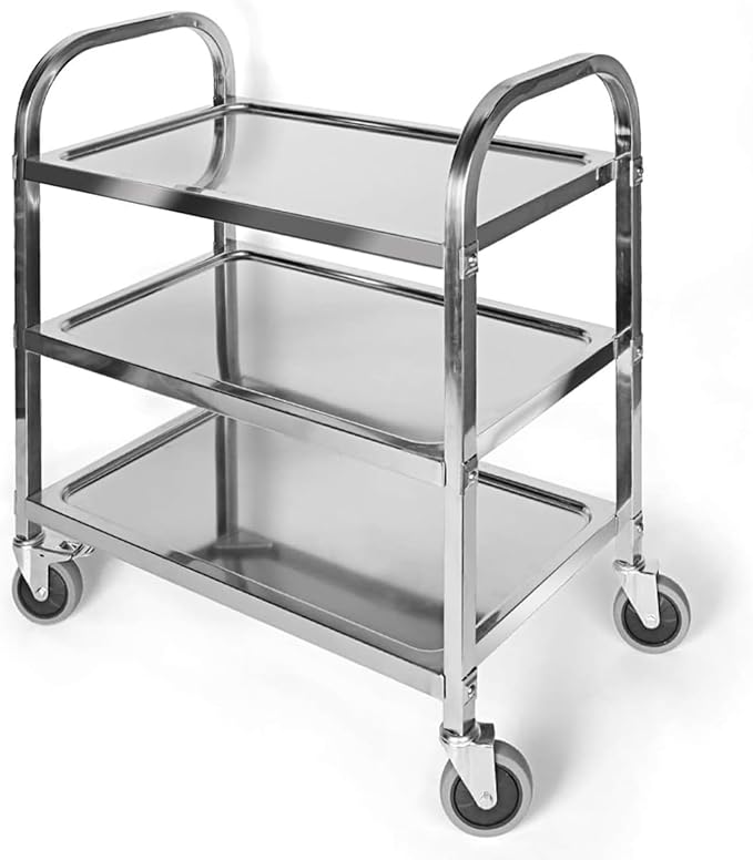 Amazon.com - Nisorpa 3 Tier Stainless Steel Utility Cart L30 x W16 x ...