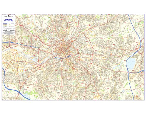 Amazon.com : Postcode City Sector Map of Manchester : Office Products