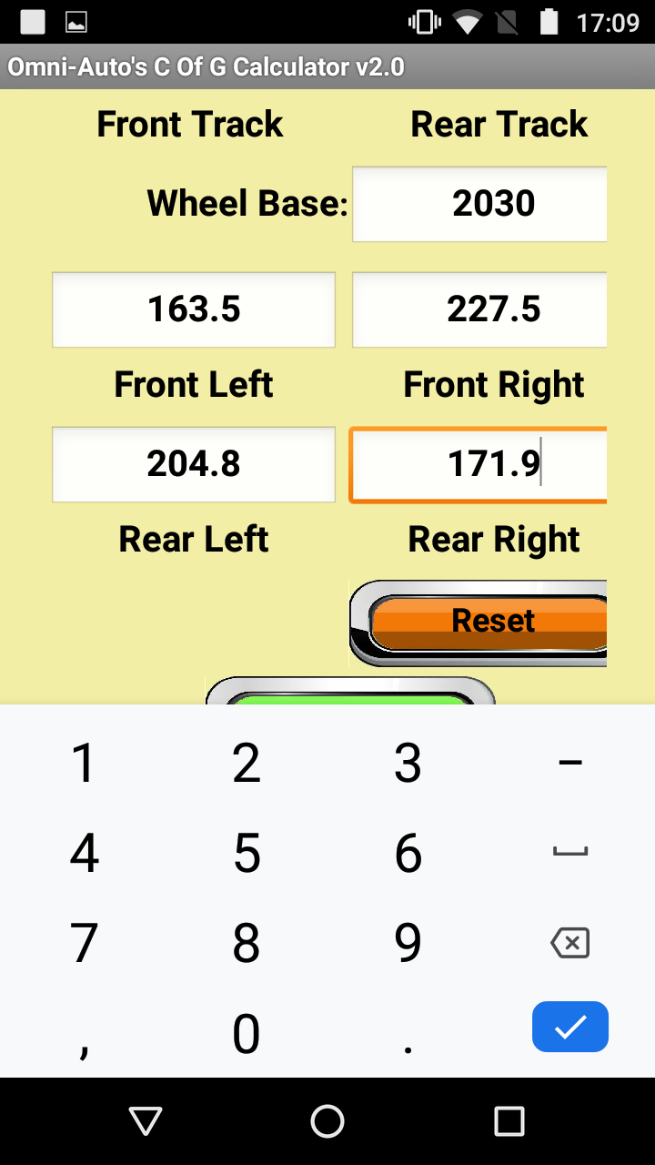 C of G Calculator - App on Amazon Appstore
