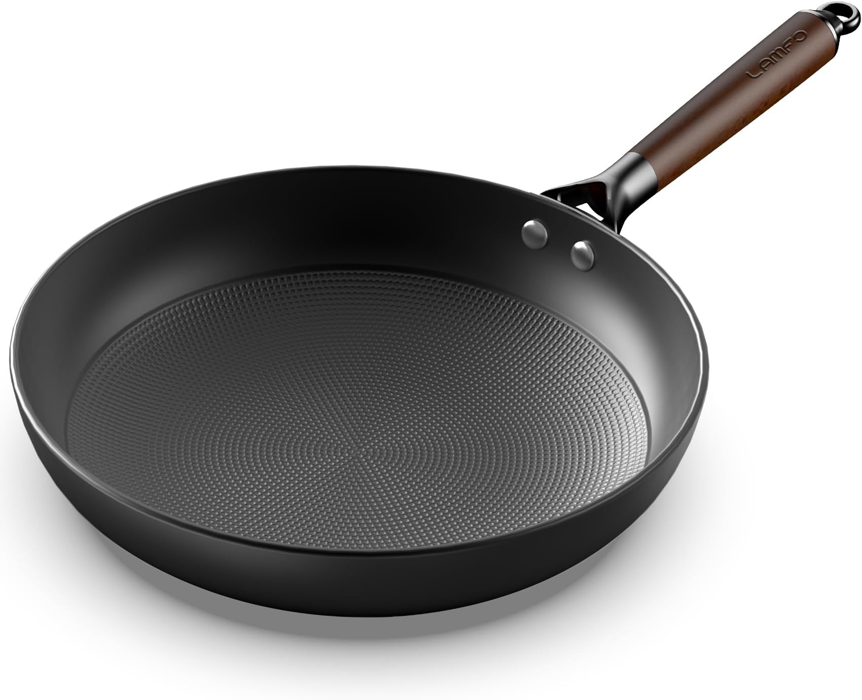 Amazon.com: LAMFO Cast Iron Pan, 10 Inch Non Stick Frying Pans with ...