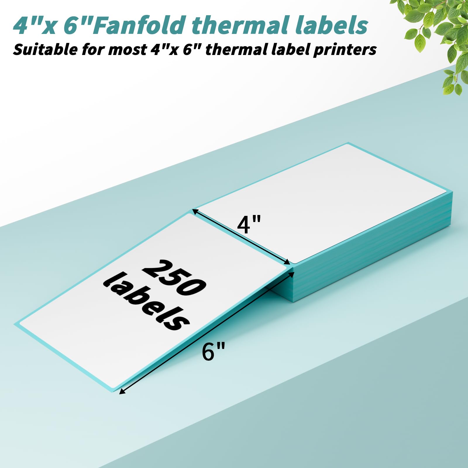 Snapklik.com : LabelMore 250 Labels Fanfold 4 X 6 Thermal Labels ...