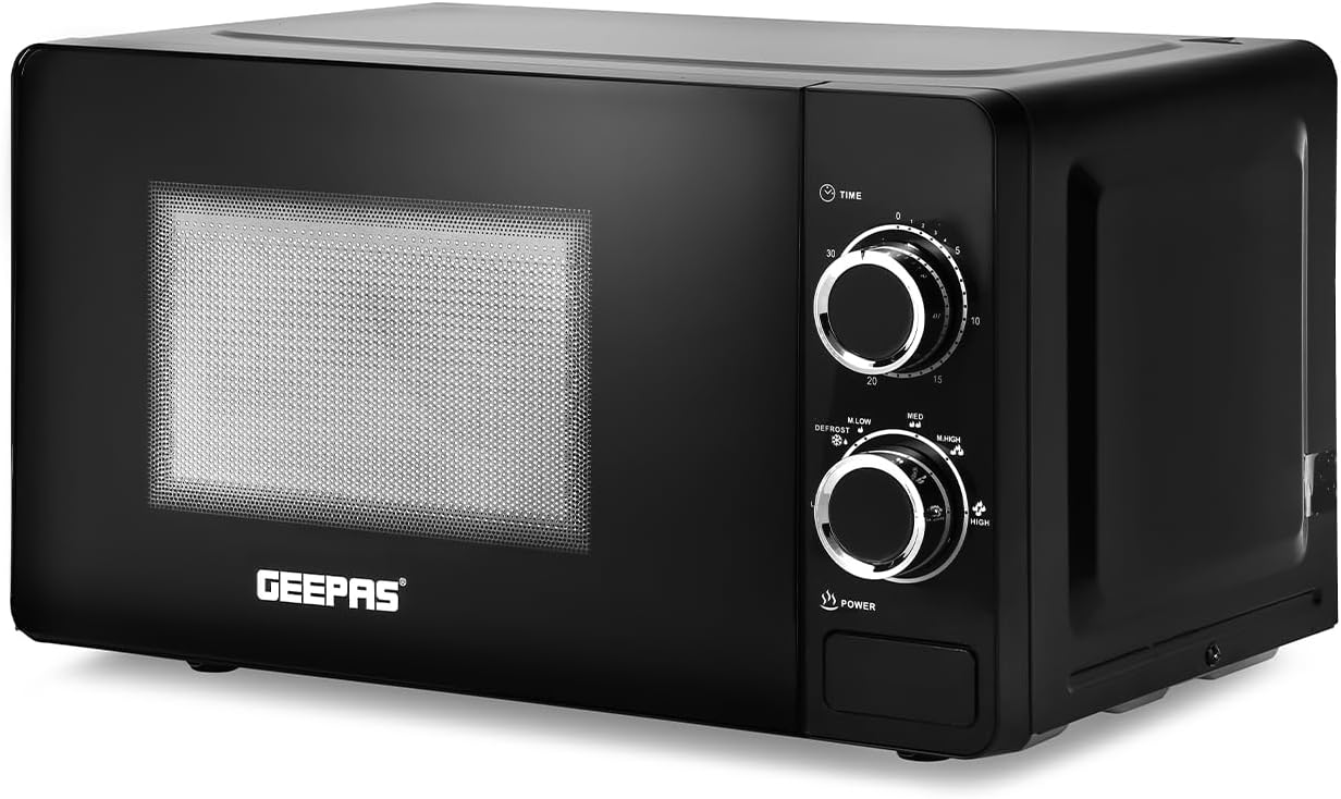 Quest 35860 Classic Dial Microwave Cook Reheat and Defrost, Black, H26 ...