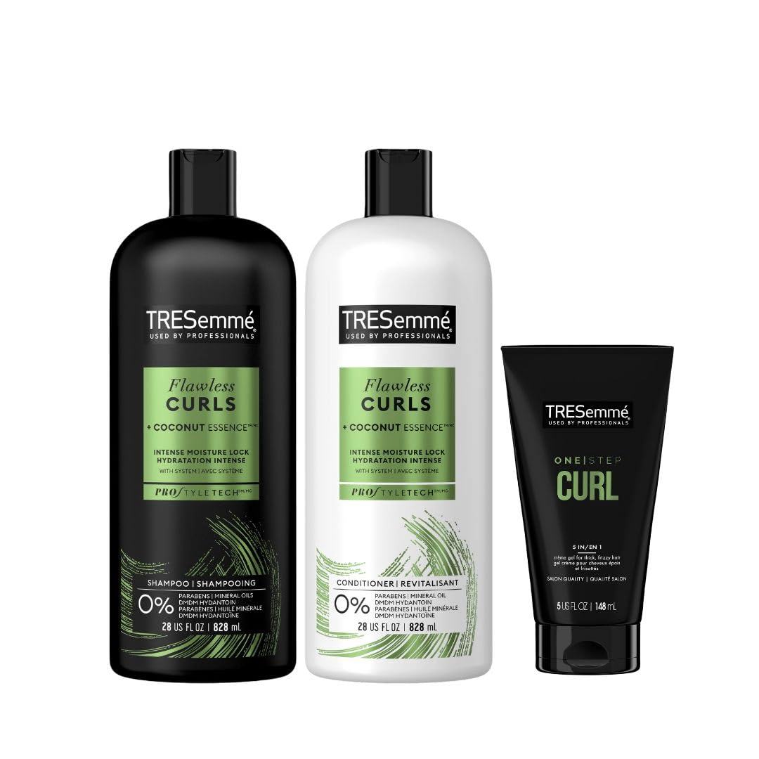 TRESemmé Flawless Curls Bundle Pack, Shampoo/Conditioner & Curl Crème ...