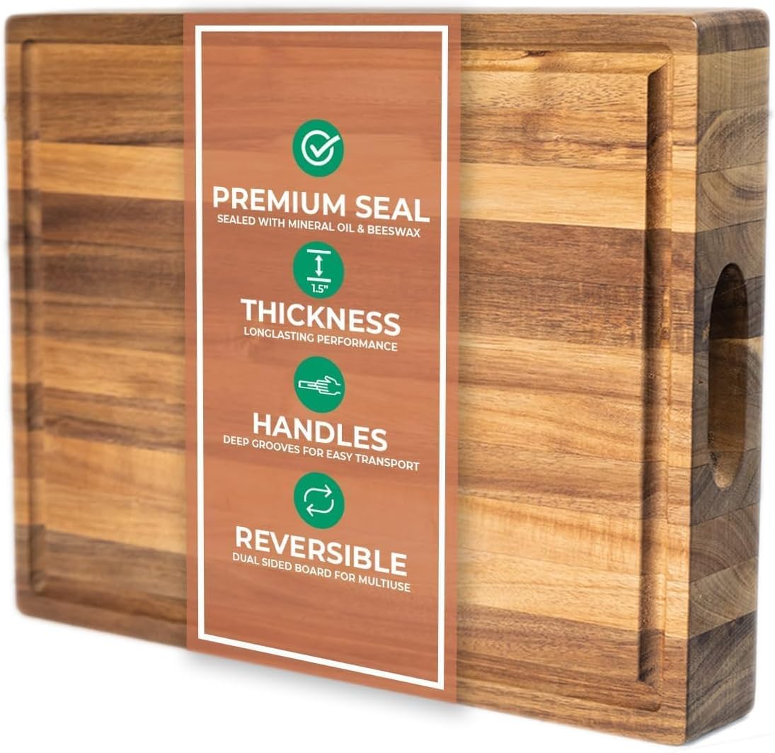 Amazon.com: Danrelax Walnut Wood Cutting Board,Charcuterie Wooden Board ...