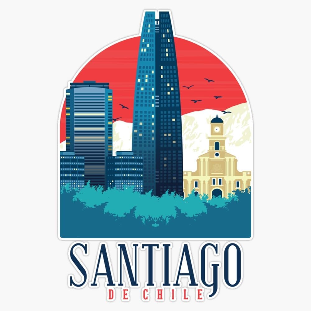 Magnet Santiago De Chile Magnet Vinyl Decal Sticker 5″ – Yaxa Colombia